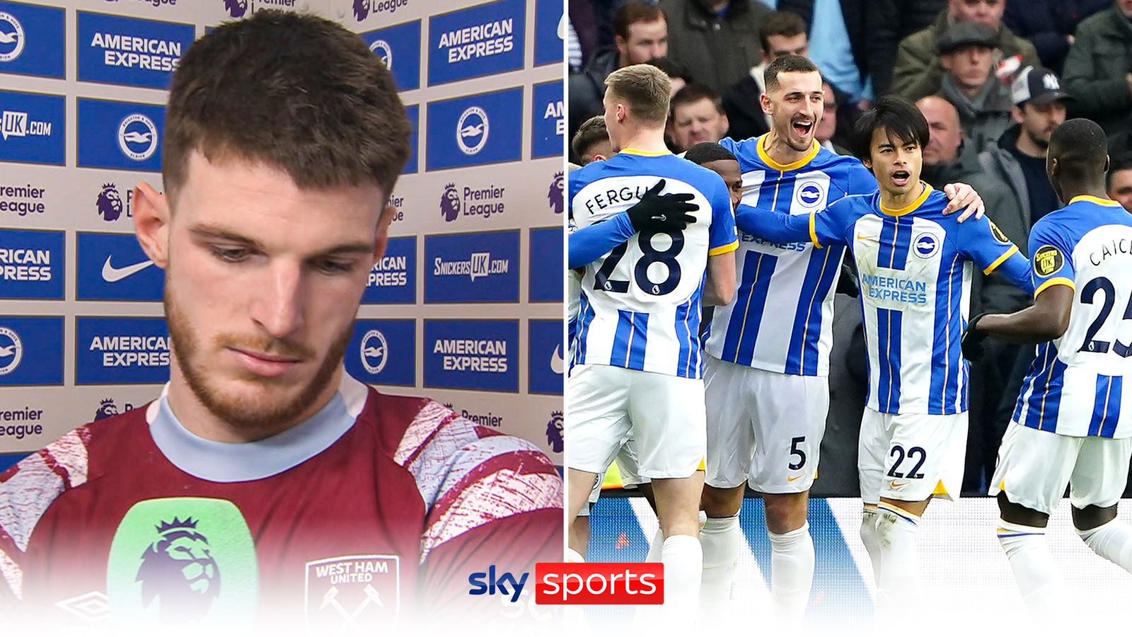 Declan Rice says Brighton played West Ham off the pitch in ...