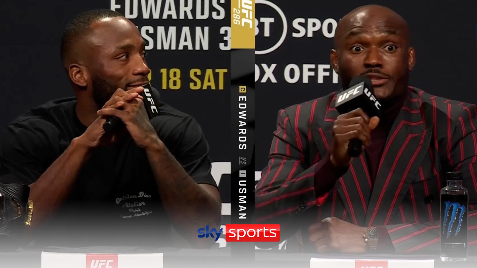 'What's the excuse for the head kick?' | Leon Edwards & Kamaru Usman ...