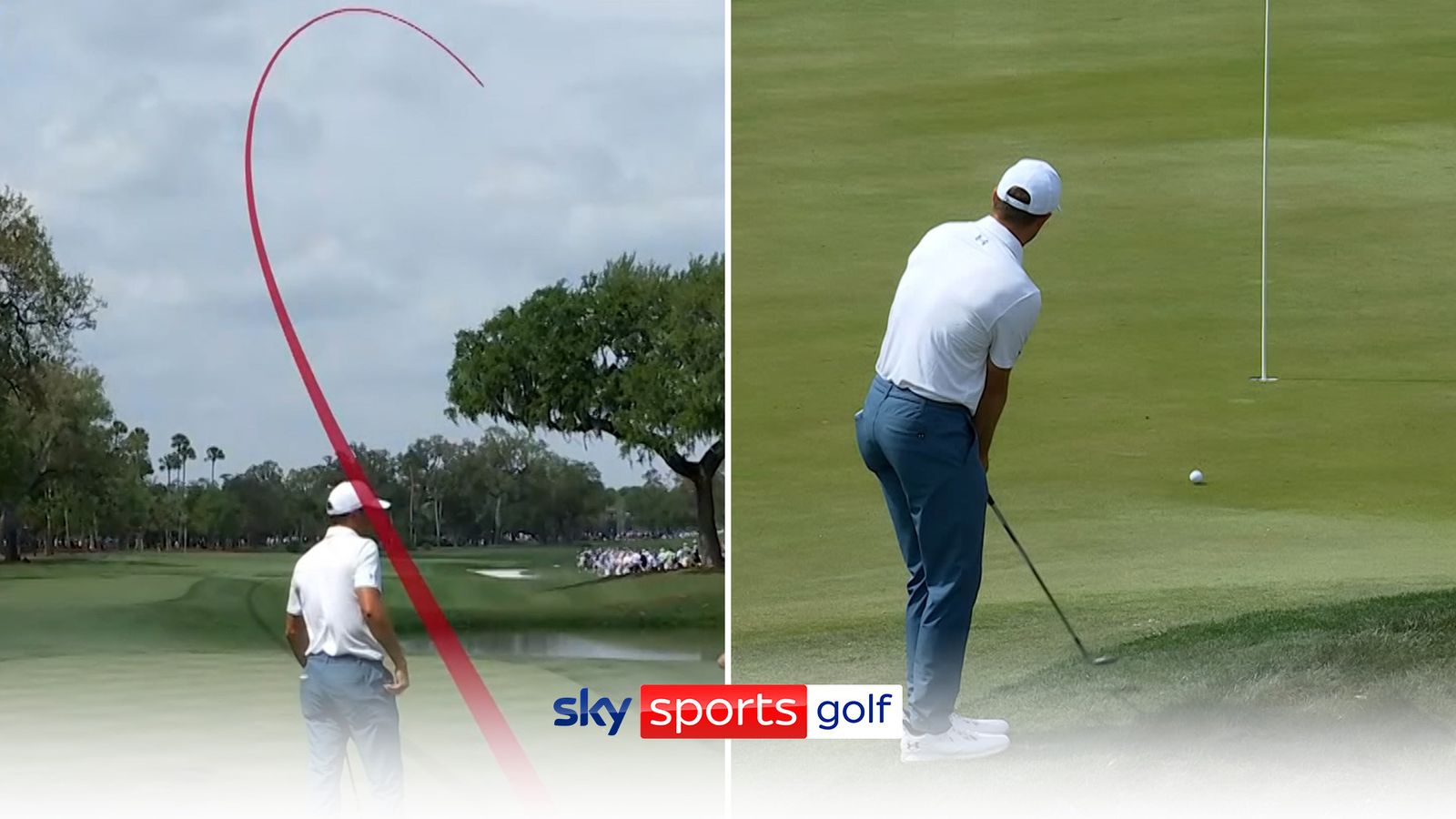 Jordan Spieth makes TPC cut after hitting fan and chipping in for eagle ...