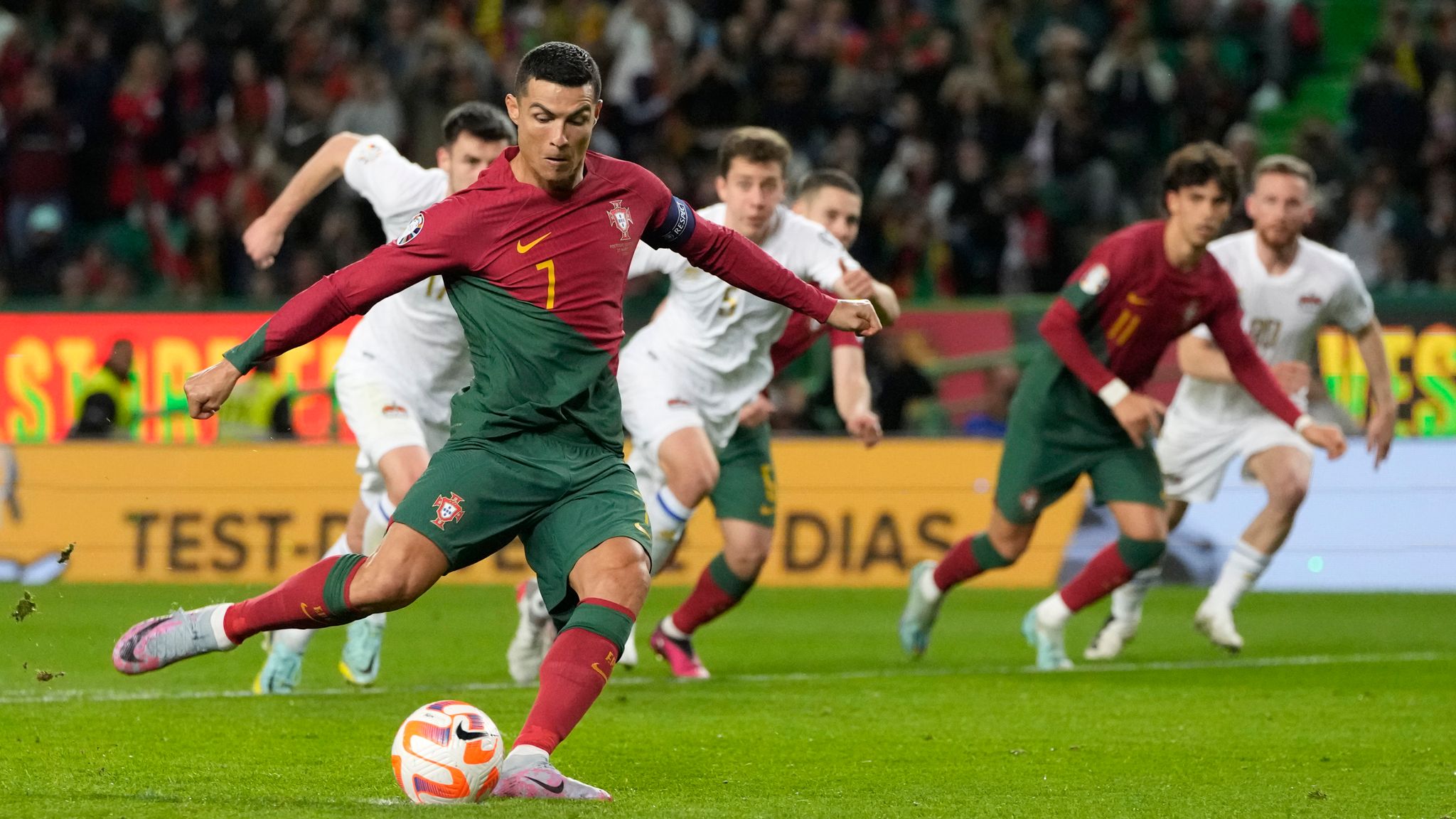 Cristiano Ronaldo scores twice for Portugal on world-record 197th cap - Euro 2024 Qualifiers ...