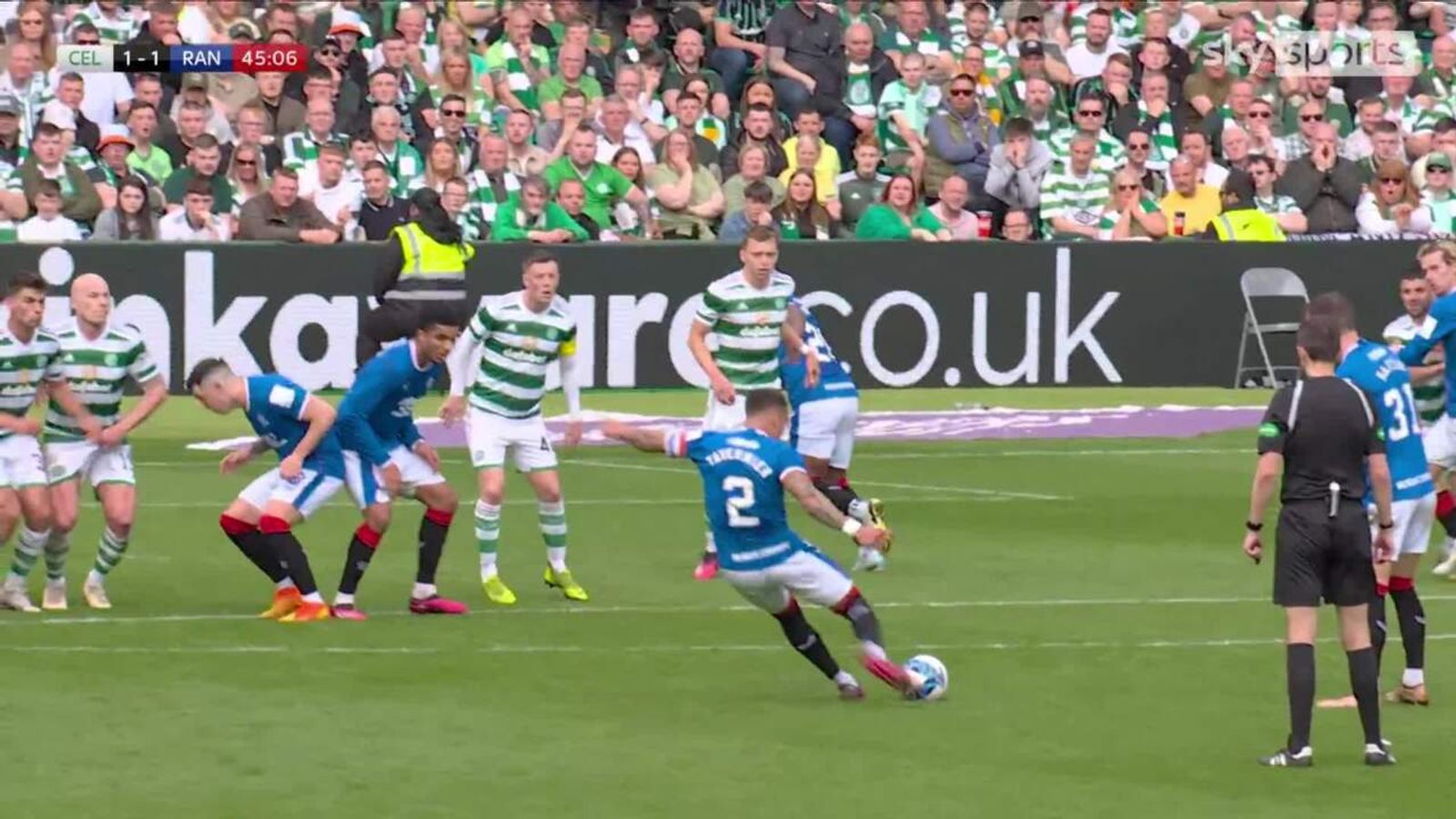 James Tavernier's stunning free kick levels it for Rangers | Football ...