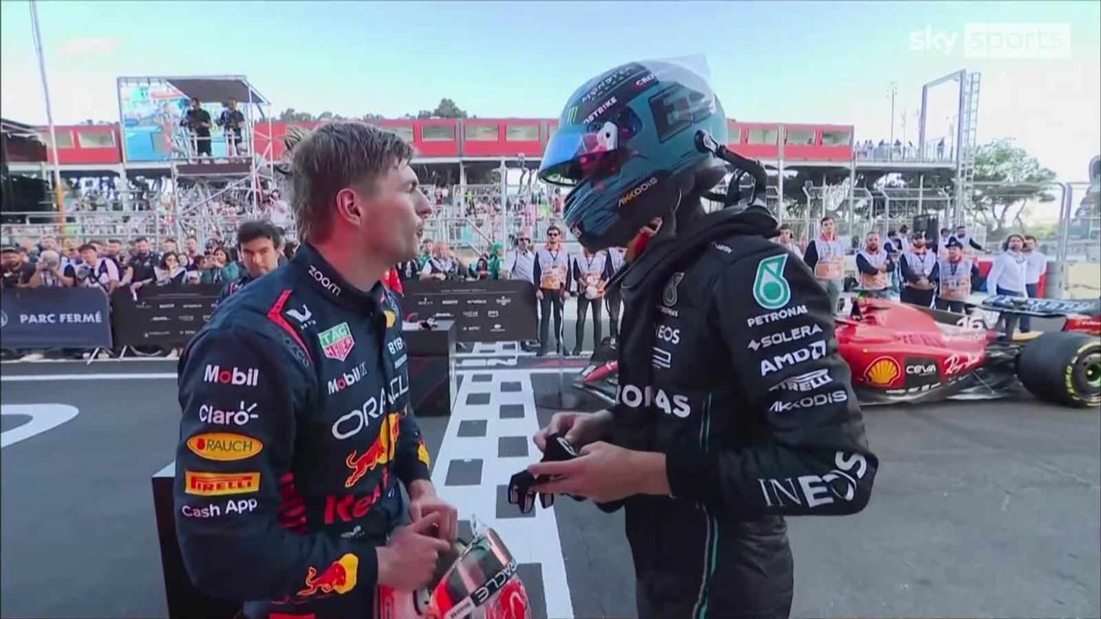 'You have to leave the space!' - Max Verstappen and George Russell ...