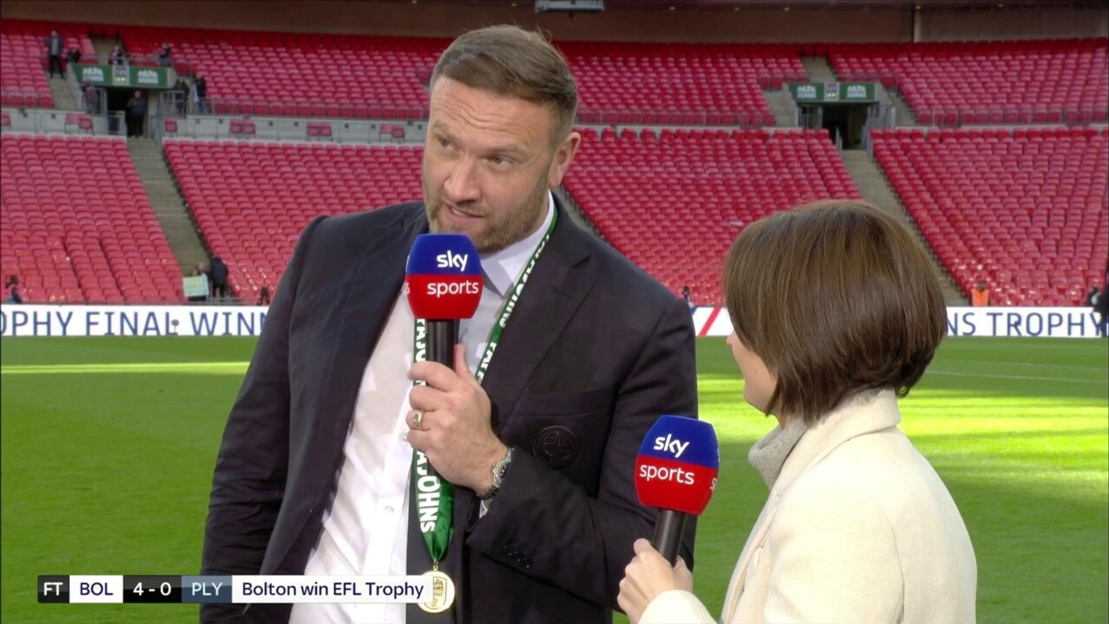 Bolton 4-0 Plymouth: Bolton reign at Wembley in one-sided Papa John's ...