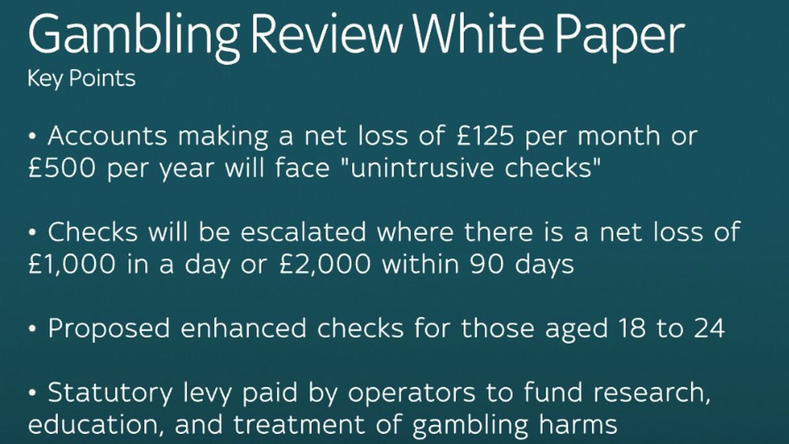 Gambling Act Review White Paper: BHA welcomes changes including £125 ...