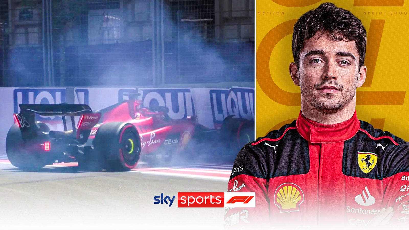 Charles Leclerc crashes but still takes Sprint pole! | F1 News | Sky Sports