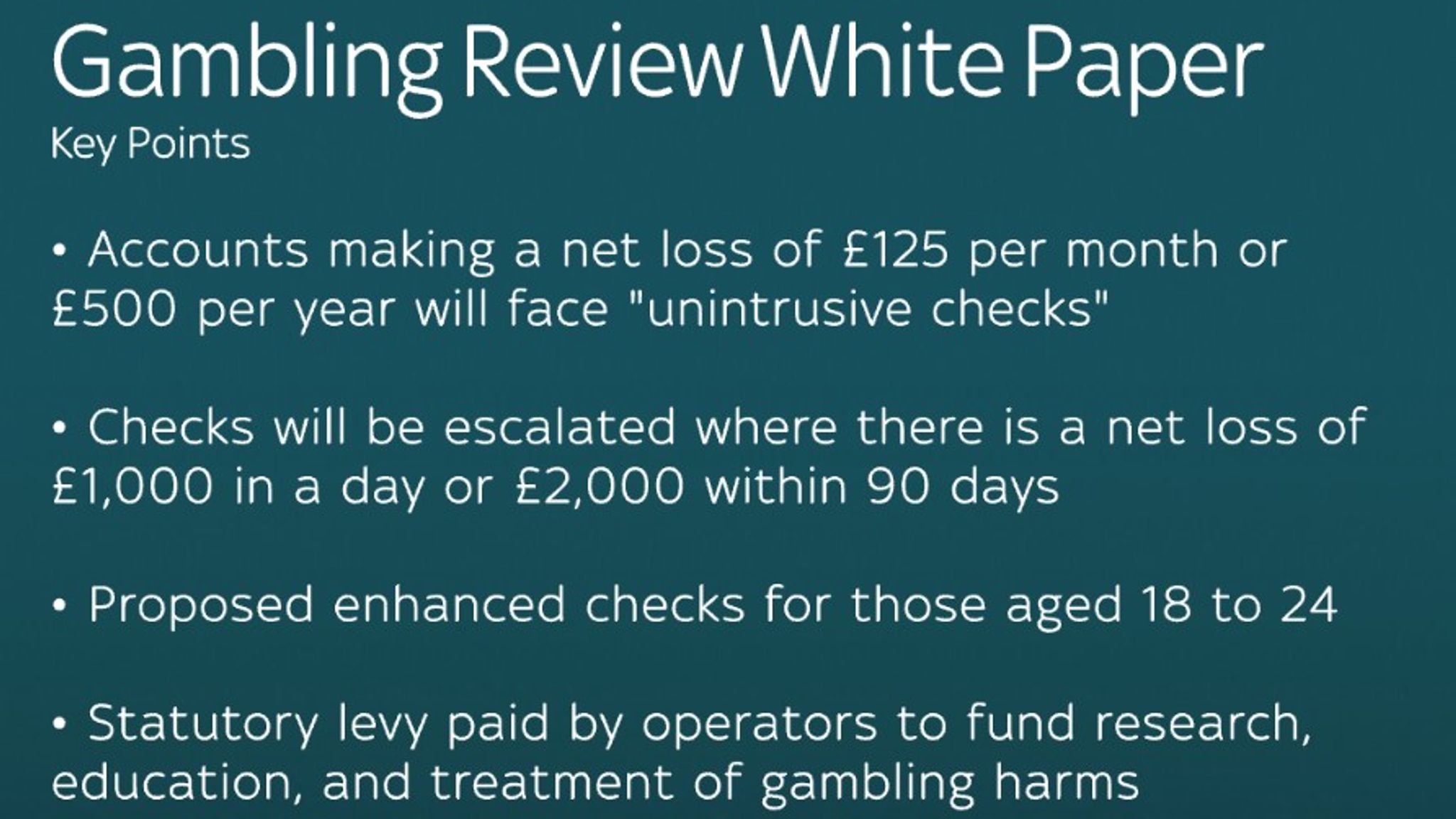 Gambling Act Review White Paper: BHA welcomes changes including £125 ...