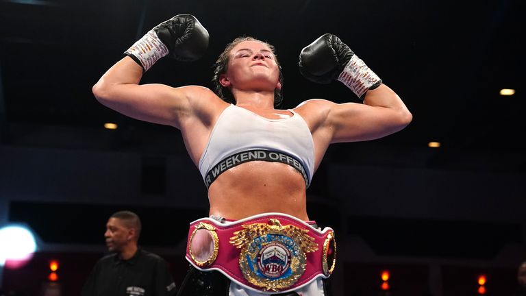 Sandy Ryan clinches WBO welterweight title with win over Marie Pier Houle | Boxing News | Sky Sports