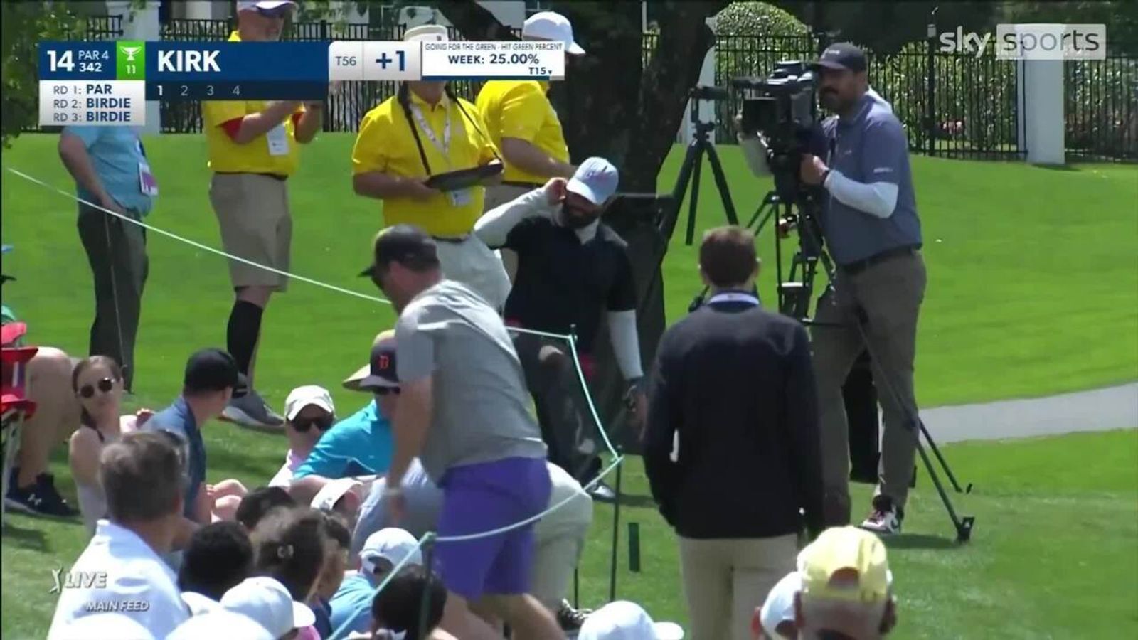 'Look out!' - Cameraman's dramatic dive to avoid tee shot! | Golf News ...