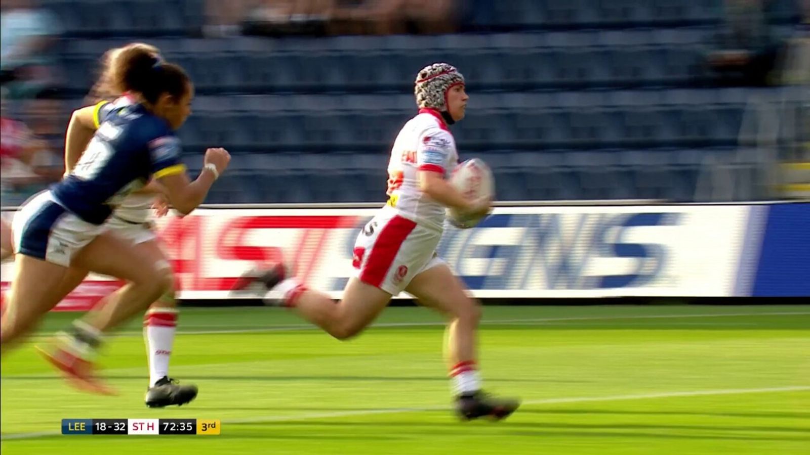 'Champagne rugby!' | Katie Mottershead scores amazing try to seal St ...