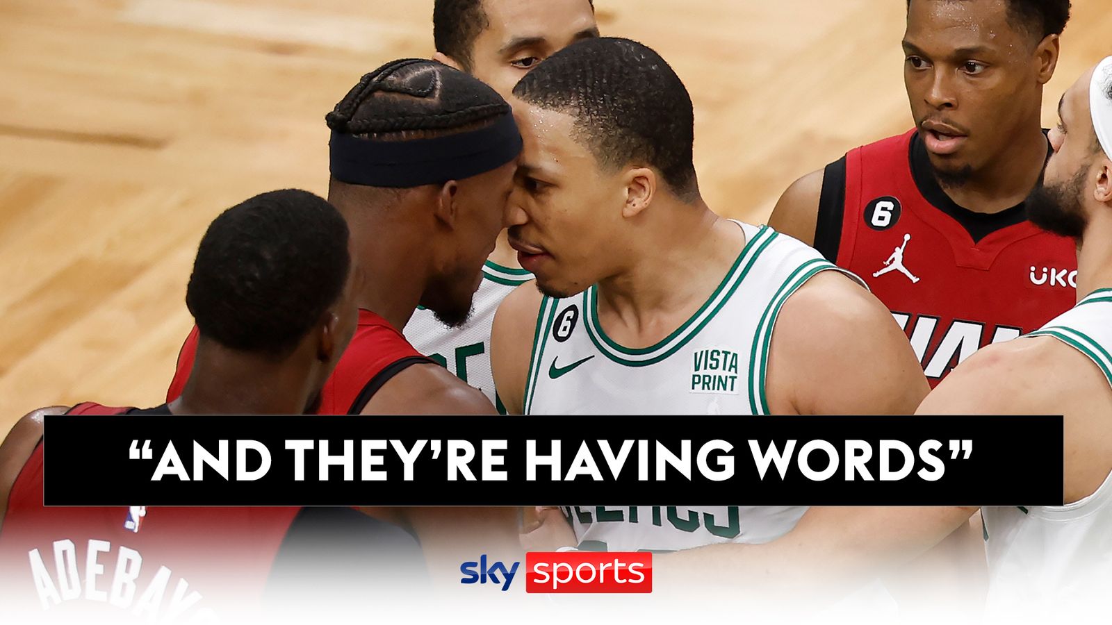 Jimmy Butler and Grant Williams lock horns after fiery exchange | NBA News | Sky Sports