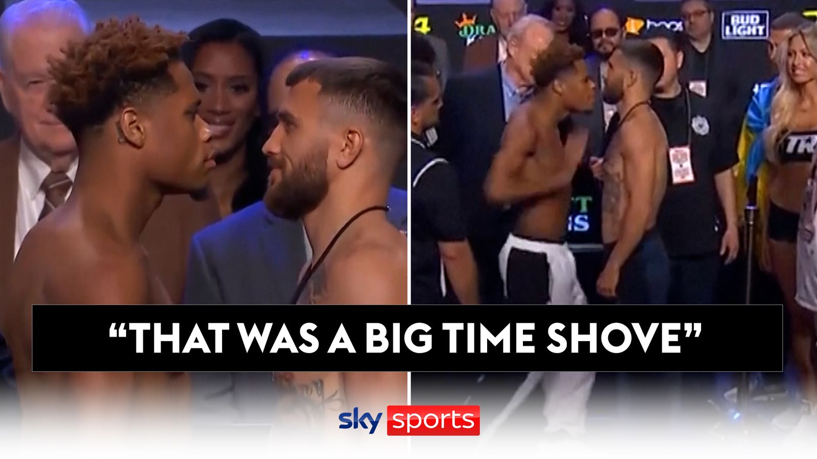 Devin Haney shoves Vasiliy Lomachenko during weigh in! | Boxing News ...