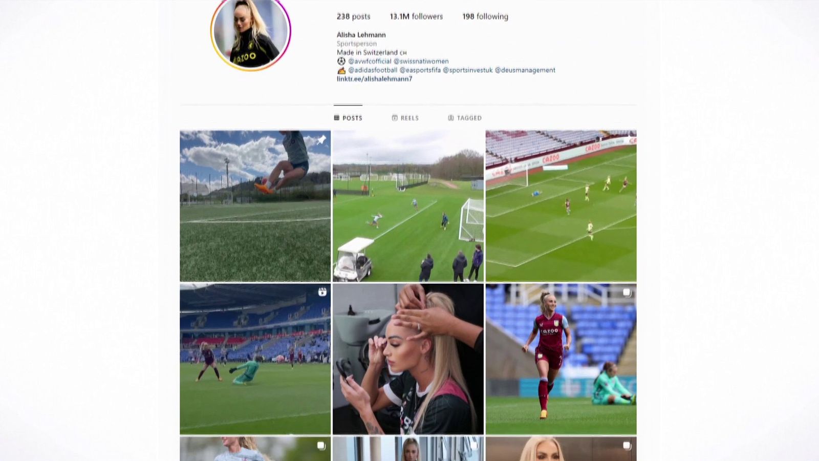 Alisha Lehmann interview: Aston Villa winger discusses social media ...