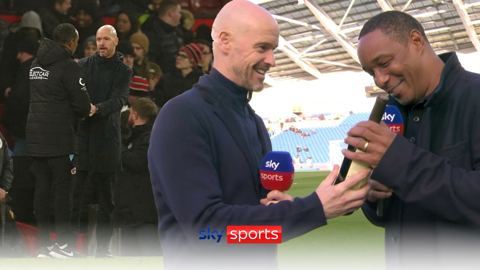 'I owe him one!' | Erik ten Hag gifts Paul Ince a bottle of wine ...