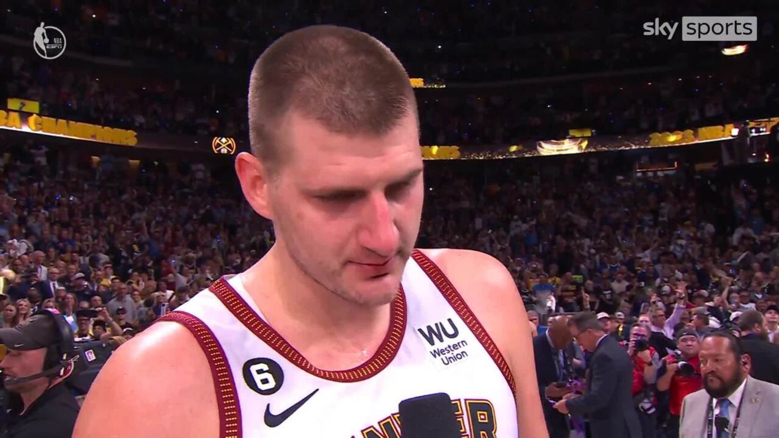 Nikola Jokic thrilled after winning maiden NBA title | NBA News | Sky ...