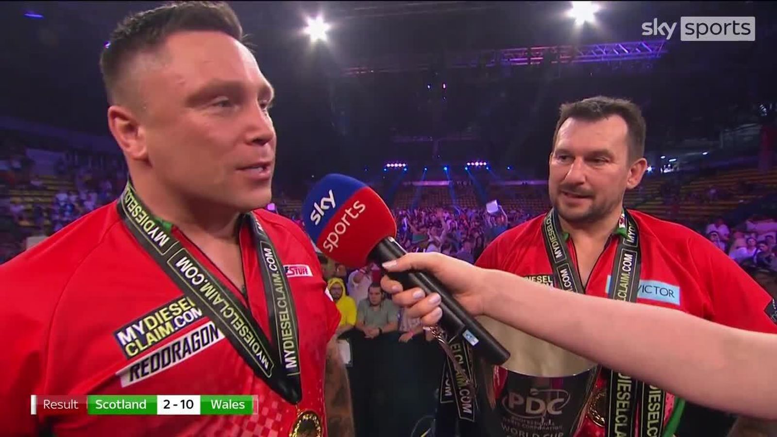 World Cup of Darts: Gerwyn Price and Jonny Clayton celebrate glory for ...