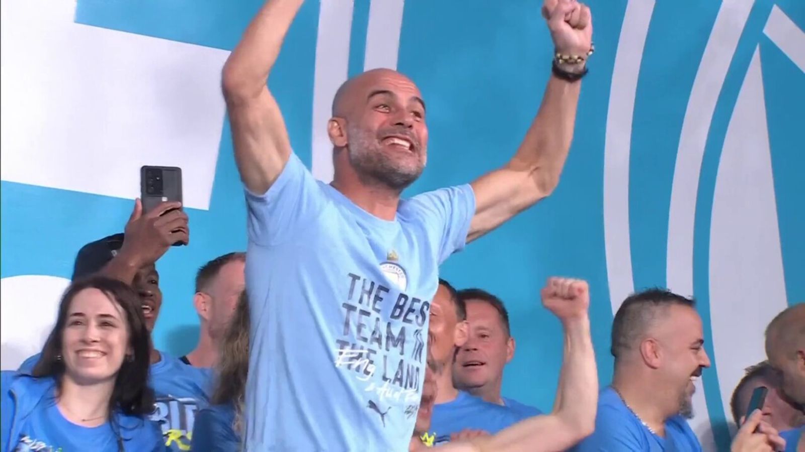 Pep Guardiola: We needed rain at the parade...it's Manchester ...