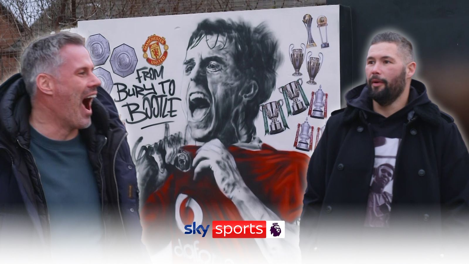 Gary Neville unveils 'Manc' mural in Liverpool | Football News | Sky Sports