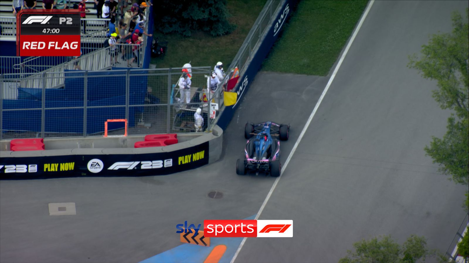 Red flag brought out again as Esteban Ocon stops at Turn Nine | F1 News ...