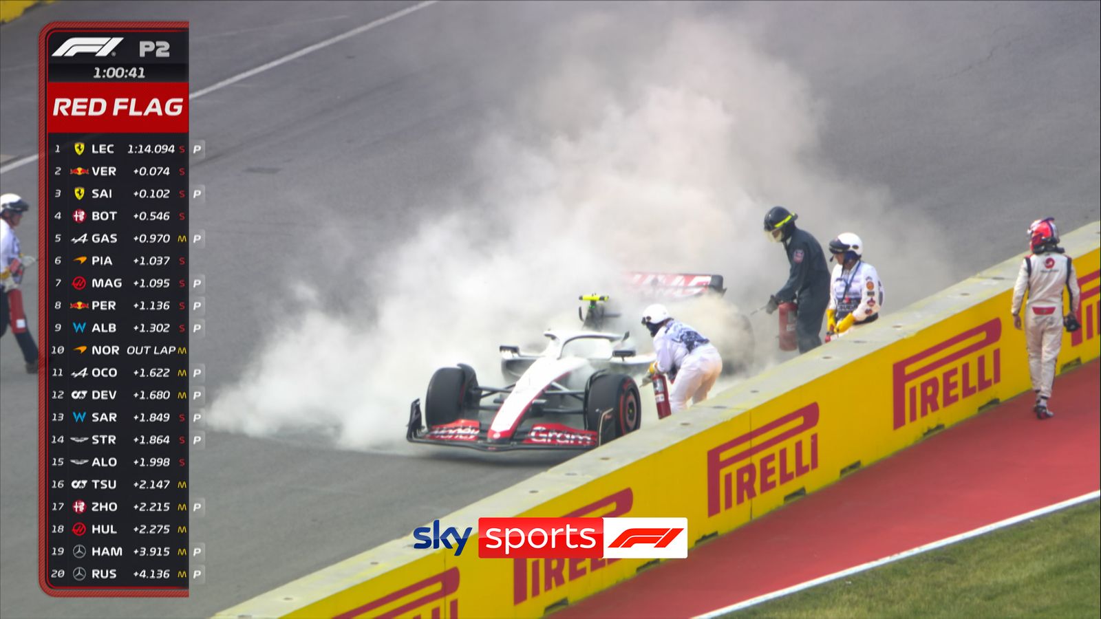 Nico Hulkenberg sees his Haas go up in smoke! | F1 News | Sky Sports