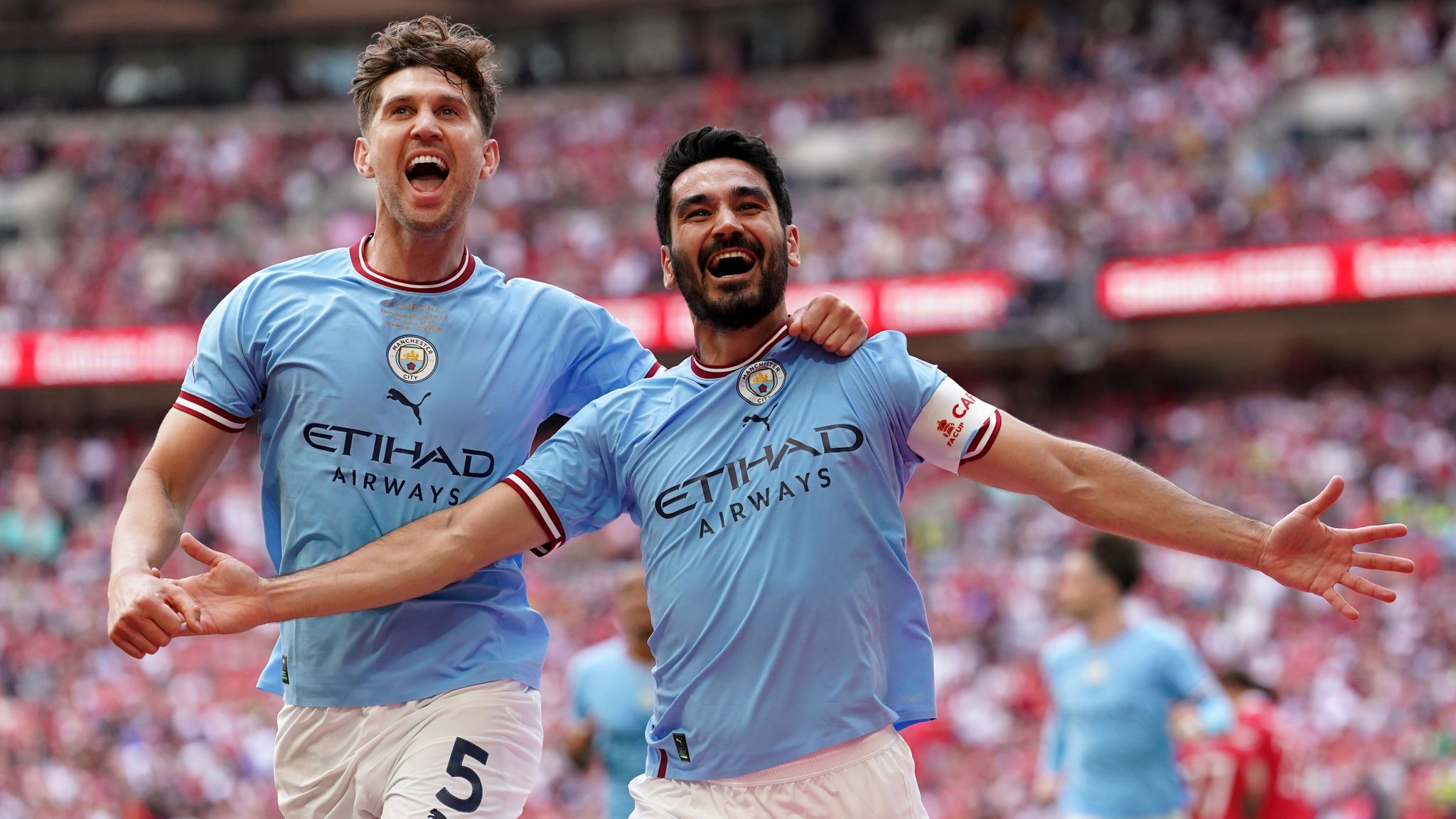 Man City 2-1 Man Utd: Ilkay Gundogan's double puts City on the brink of ...