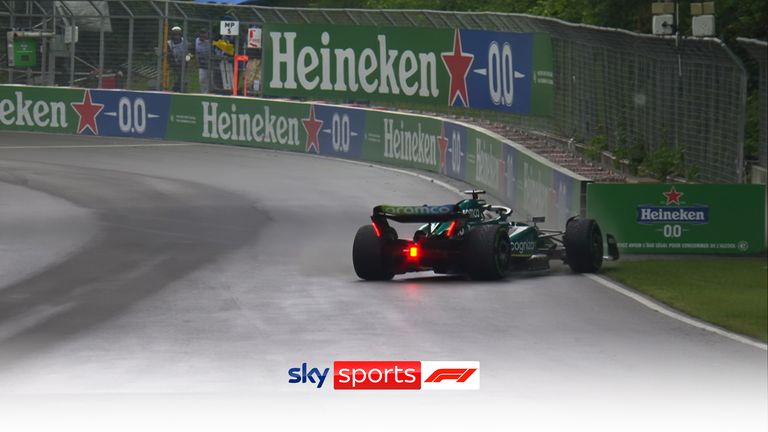 Lance Stroll somehow avoids major crash with epic spin | F1 News | Sky ...