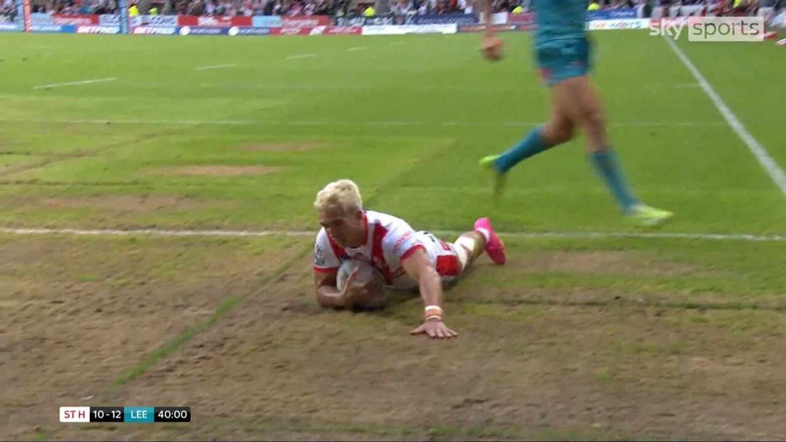 Tee Ritson goes over in the corner for St Helens | Rugby League News ...