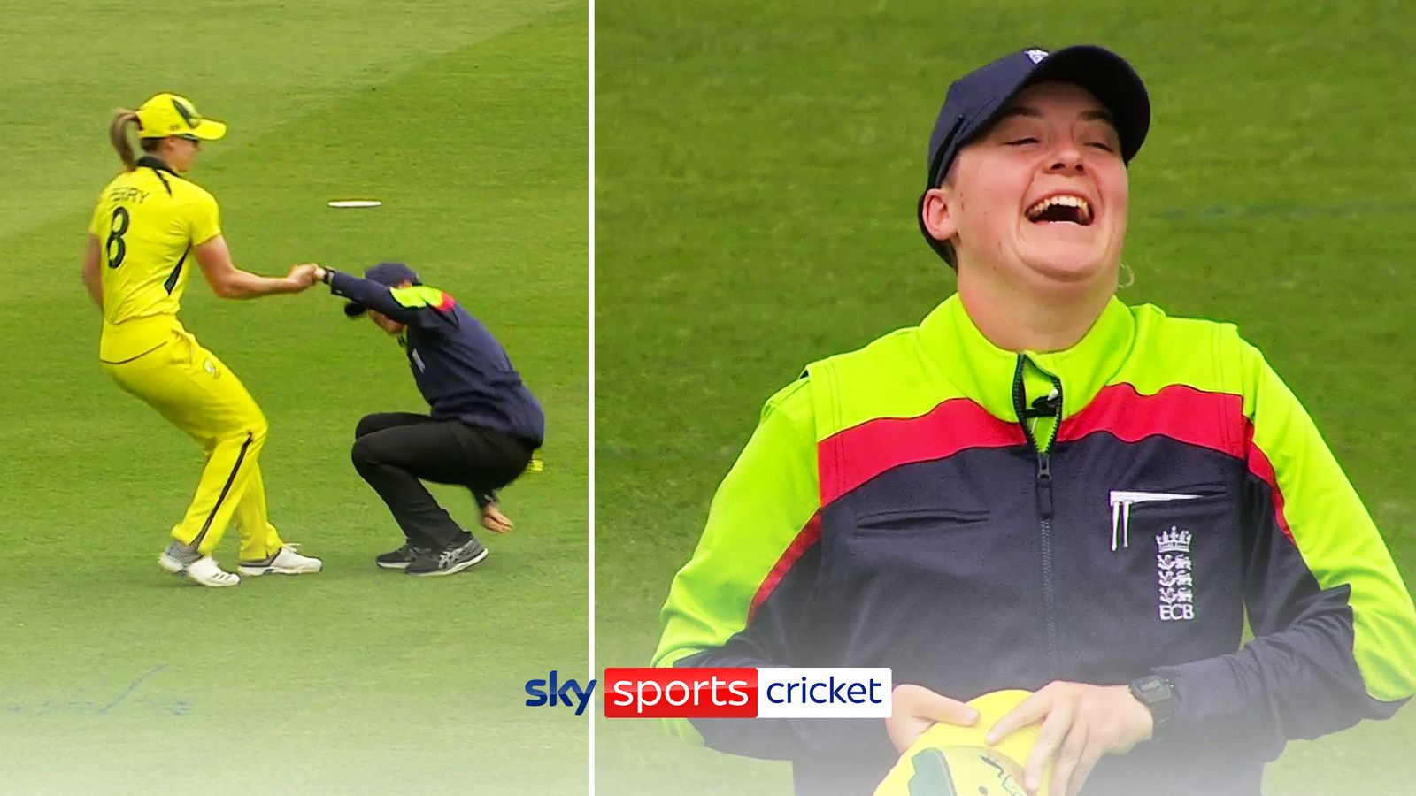 'And we're down!' Umpire takes a tumble in third ODI of Women's Ashes! | Cricket News | Sky Sports