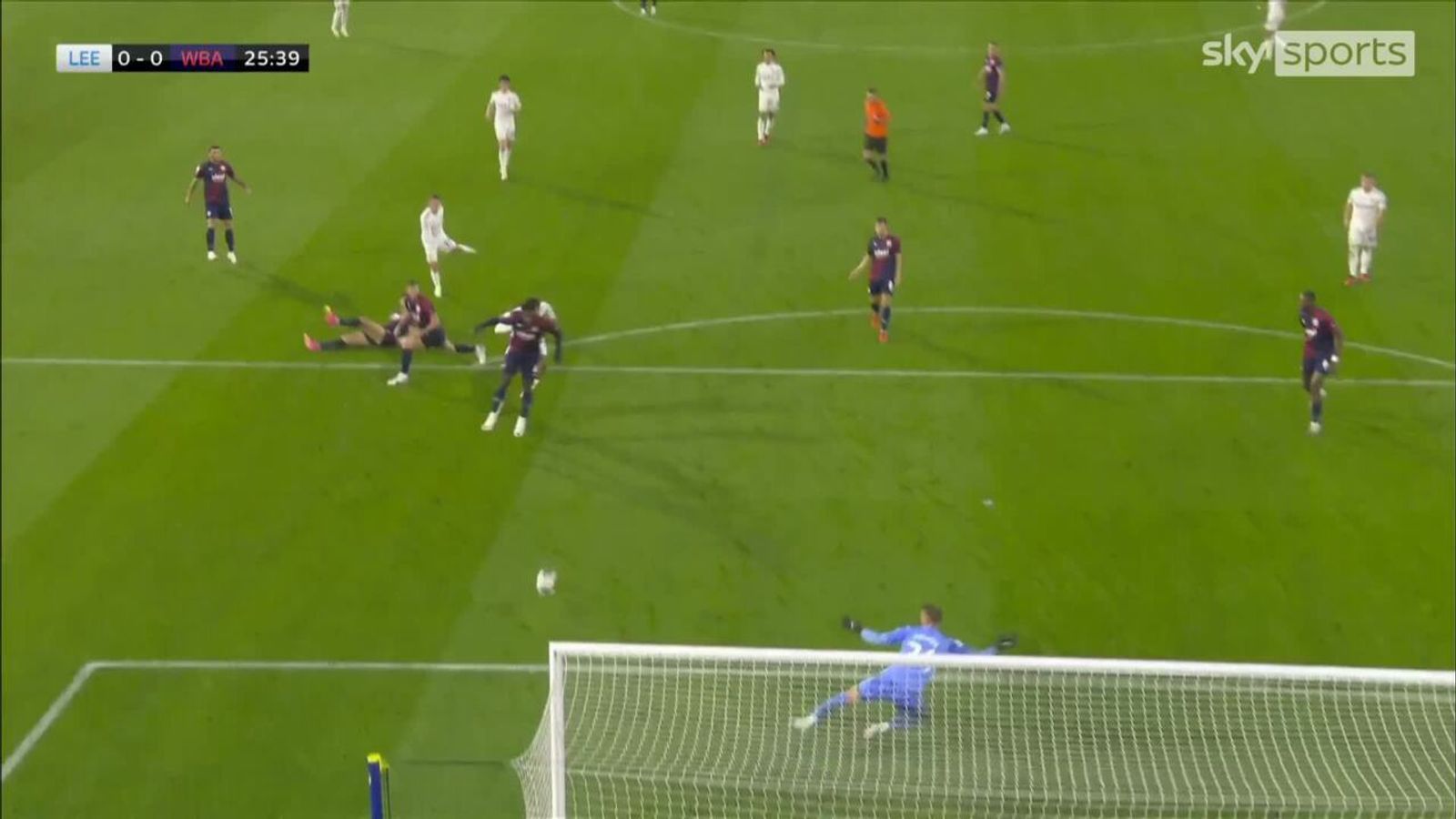 Jamie Shackleton's deflected shot comes back off the post | Football ...