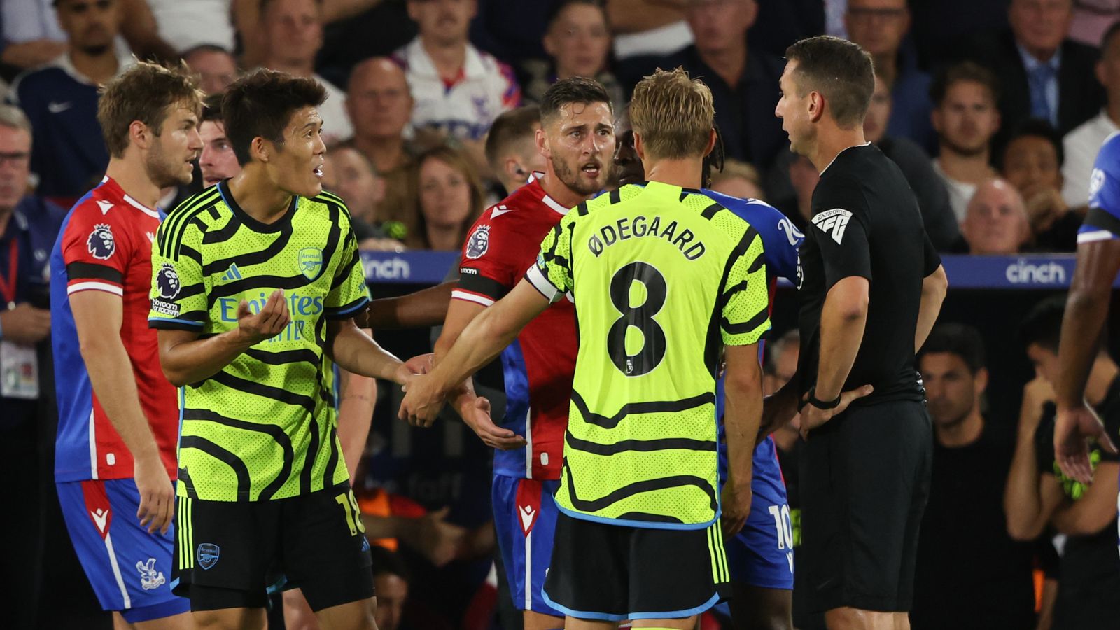 Crystal Palace 0 1 Arsenal Martin Odegaard Penalty Secures Win For