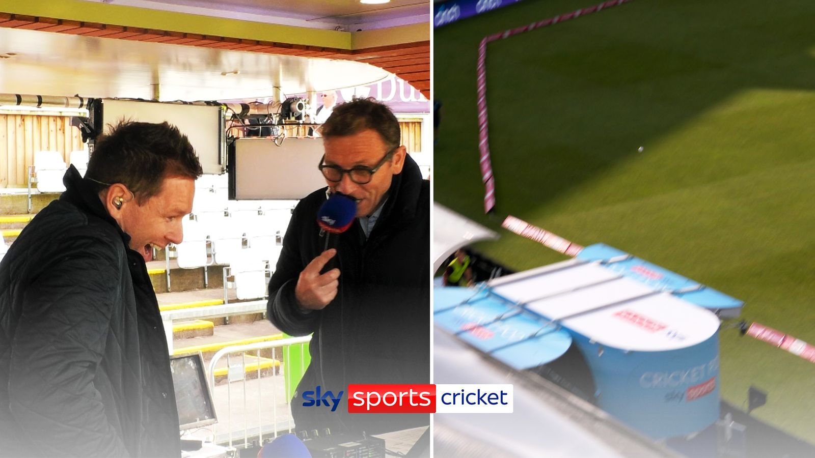 'No shout of FORE!?' | Eoin Morgan takes cover from huge Finn Allen six | Cricket News | Sky Sports