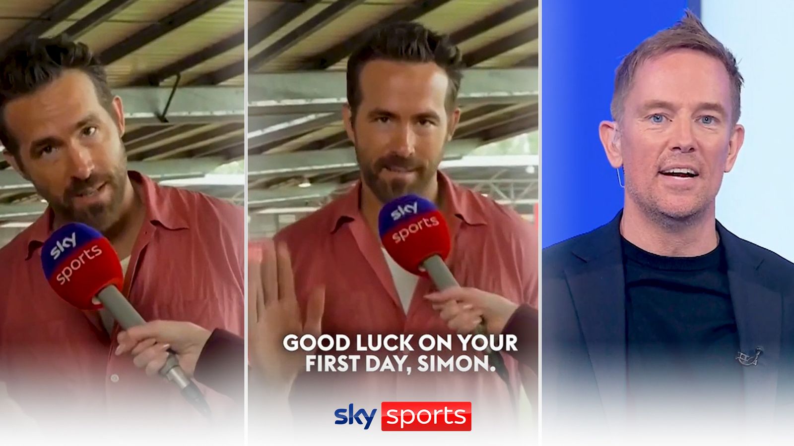 Ryan Reynolds sends good luck message to Simon Thomas! | Football News ...