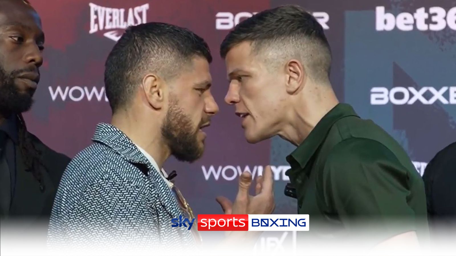 Florian Marku shoves Dylan Moran during intense face-off! | Boxing News | Sky Sports