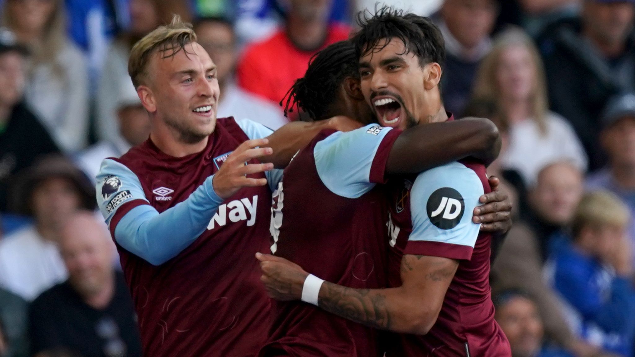 Brighton 1-3 West Ham: Hammers end day top of the Premier League after ...