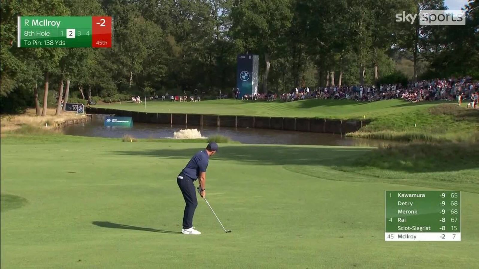 Rory McIlroy in danger of missing cut after hitting approach shot into ...