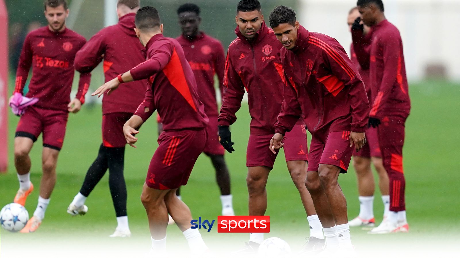 Mason Mount and Raphael Varane back in Manchester United training | Sofyan Amrabat trains alone ...