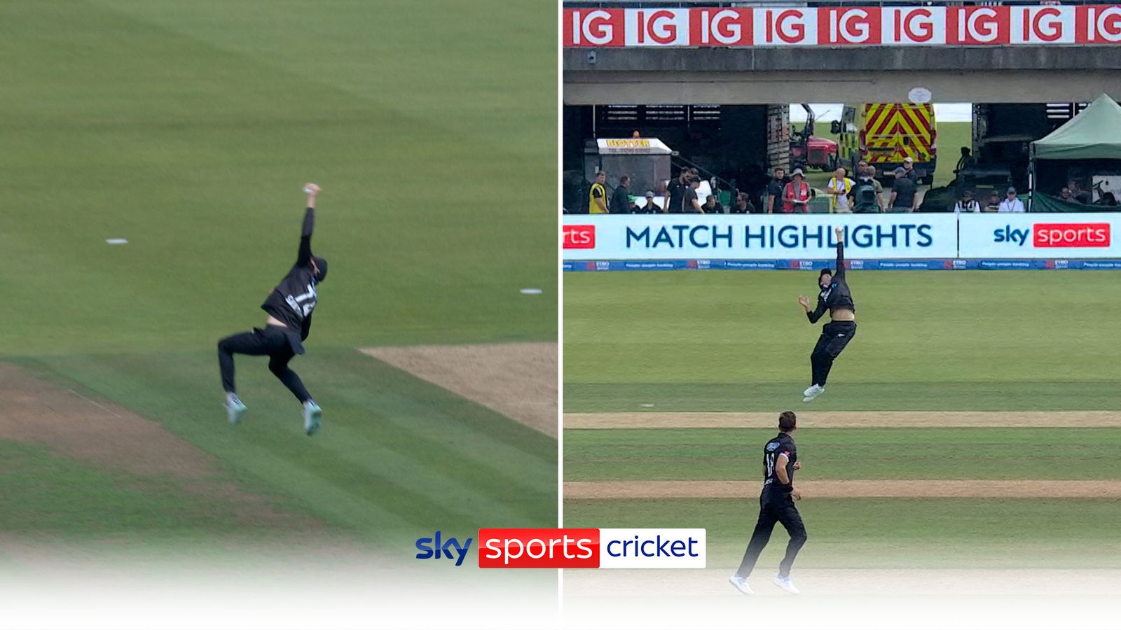 'What a grab!' | Incredible one-handed catch from Mitchell Santner ...