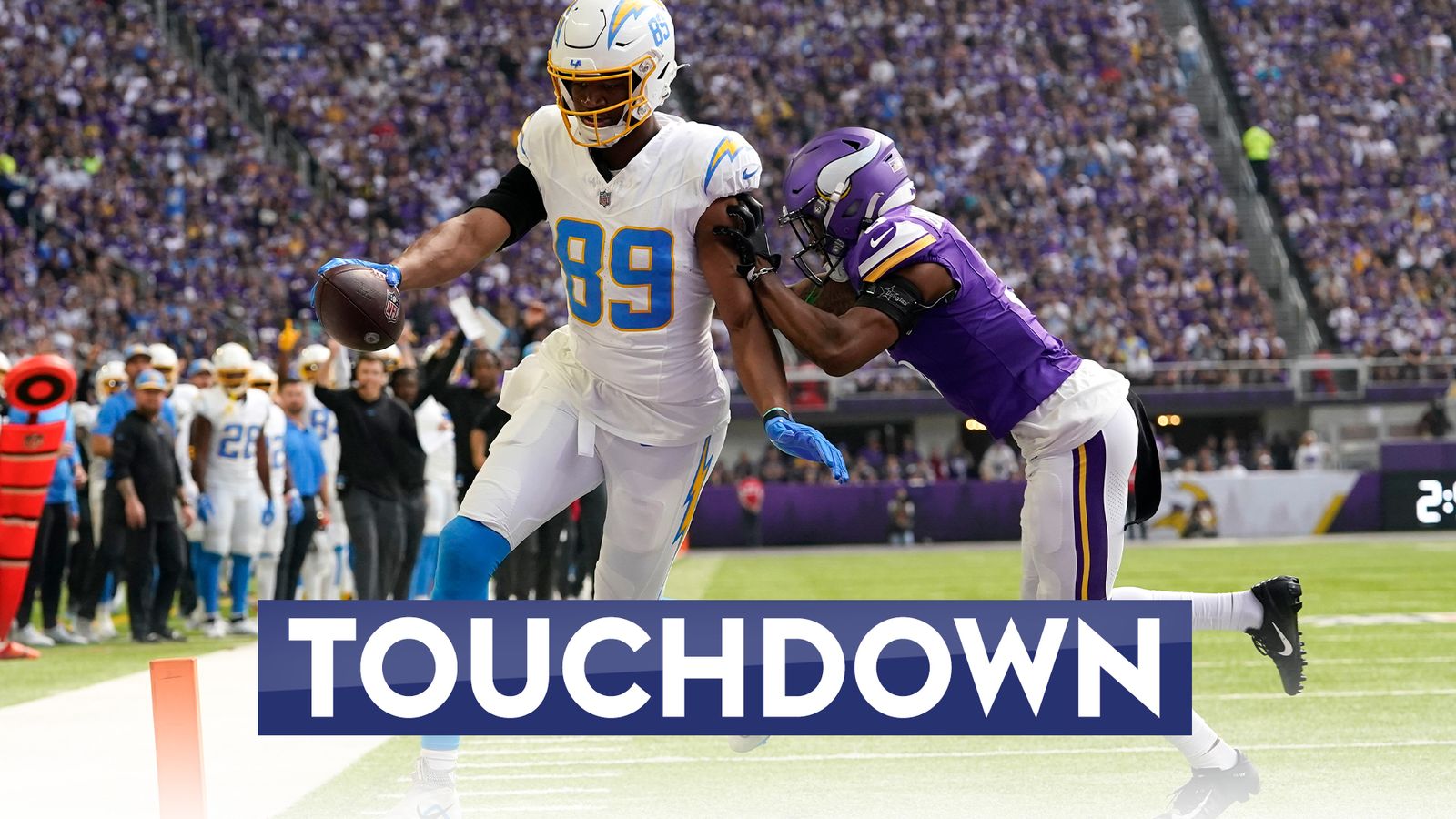 Justin Herbert slings two darts to Donald Parham for touchdowns vs ...