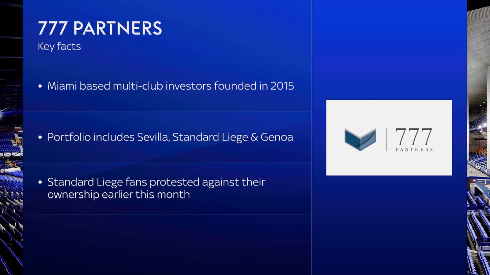 Everton takeover: Miami-based 777 Partners close to agreeing full ...