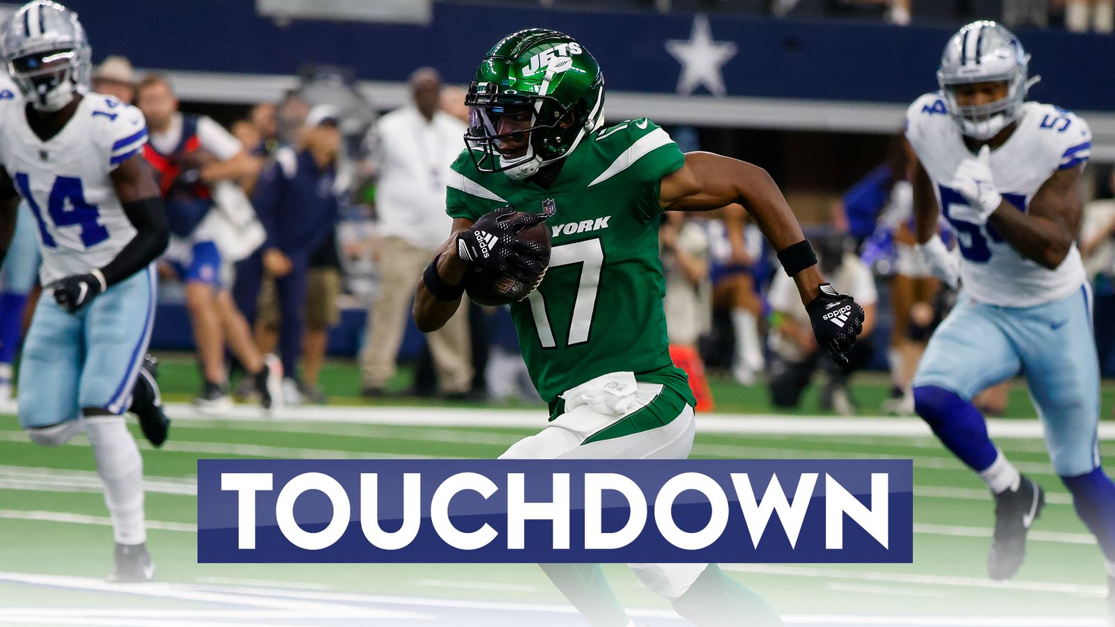 Zach Wilson to Garrett Wilson! Garrett Wilson slips past defenders on ...