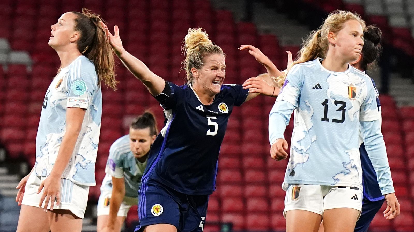 Scotland Women 1-1 Belgium Women: Sophie Howard's last-gasp header ...
