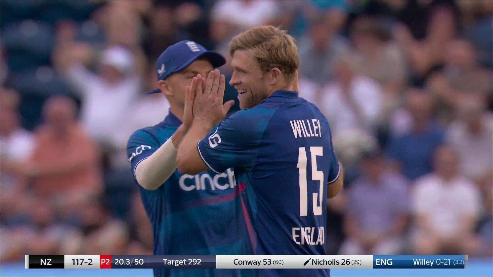 David Willey gets breakthrough Henry Nicholls wicket for England ...