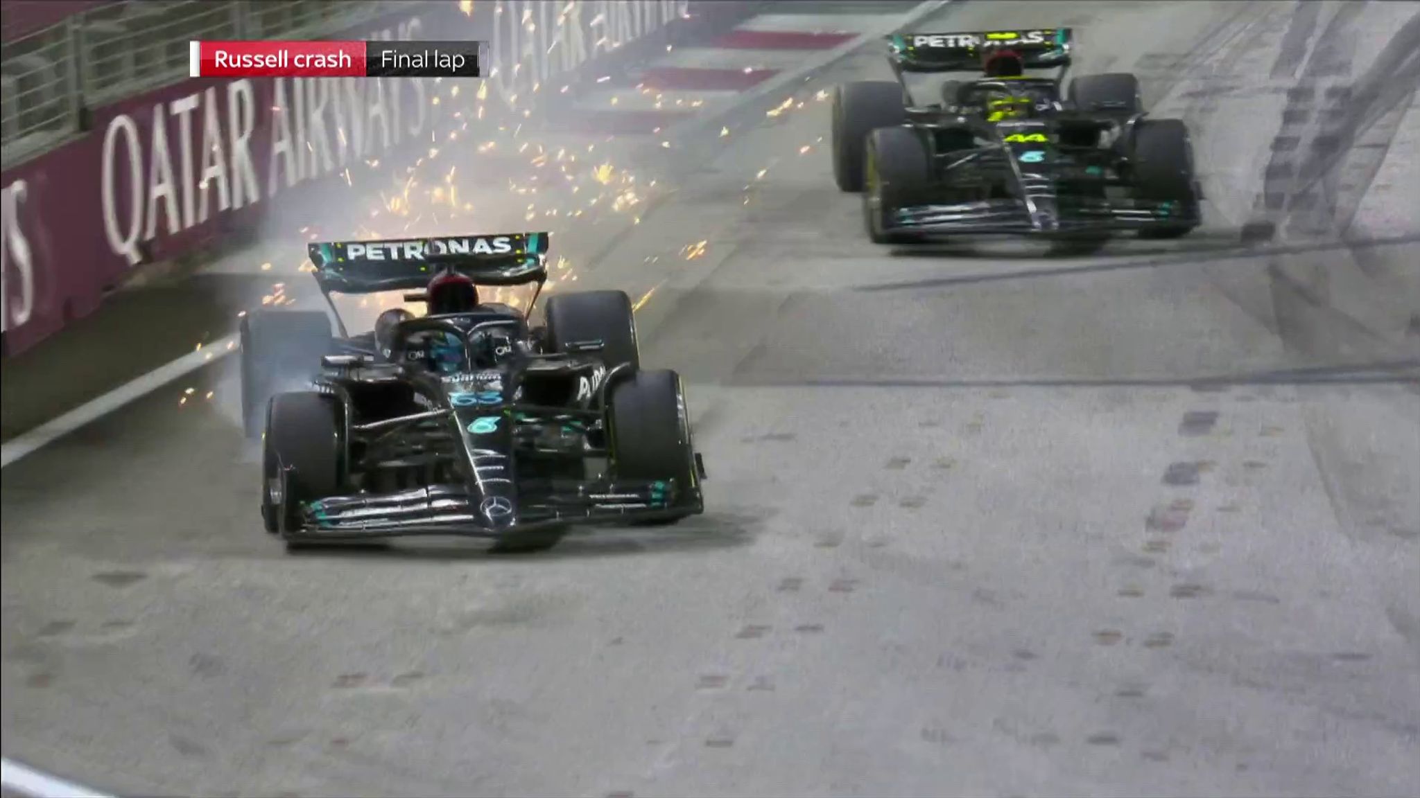 Singapore GP: George Russell sorry to Mercedes for 'millimetre lapse of ...