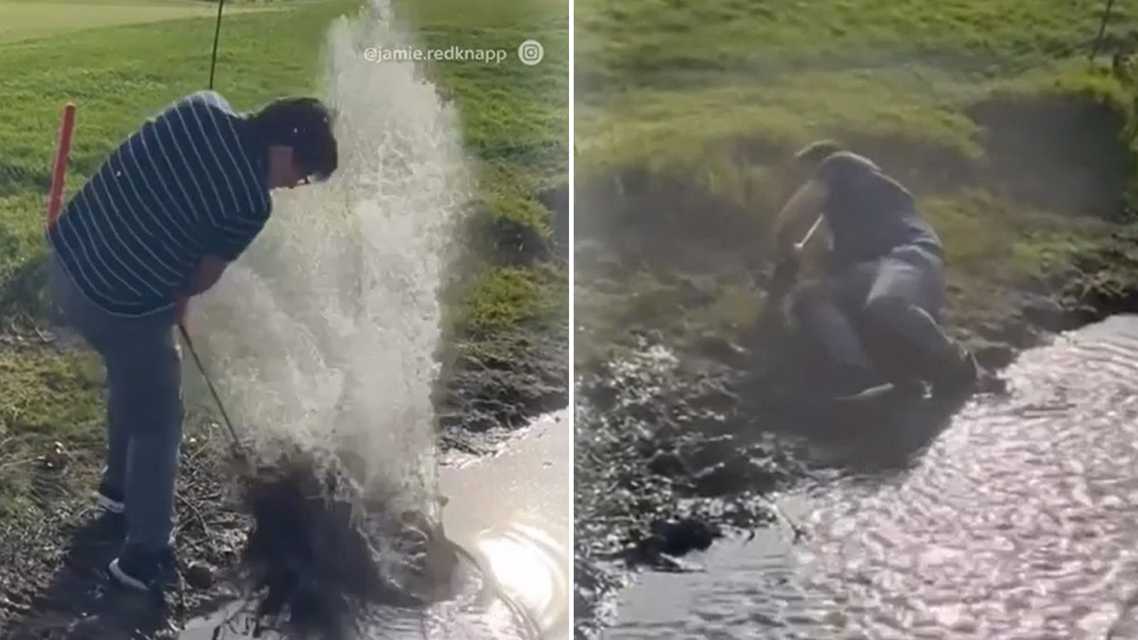 What a disaster! Michael McIntyre's muddy fail after playing from water ...