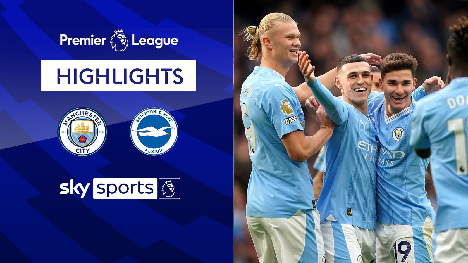 Man City 2-1 Brighton | Premier League highlights | Football News | Sky ...