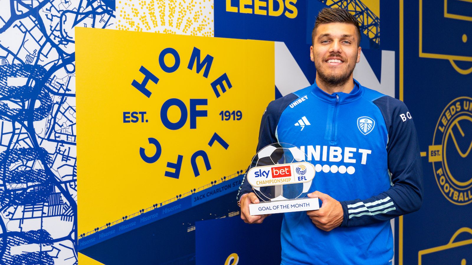 Leeds United's Joel Piroe wins Sky Bet Championship Goal of the Month ...