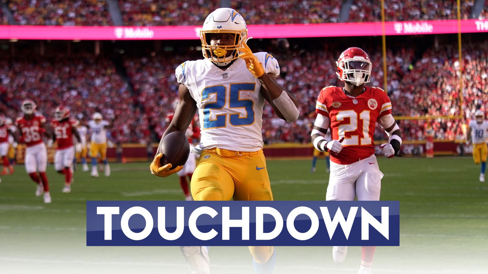 Joshua Kelley burns Chiefs defense for 49-yard TD | NFL News | Sky Sports
