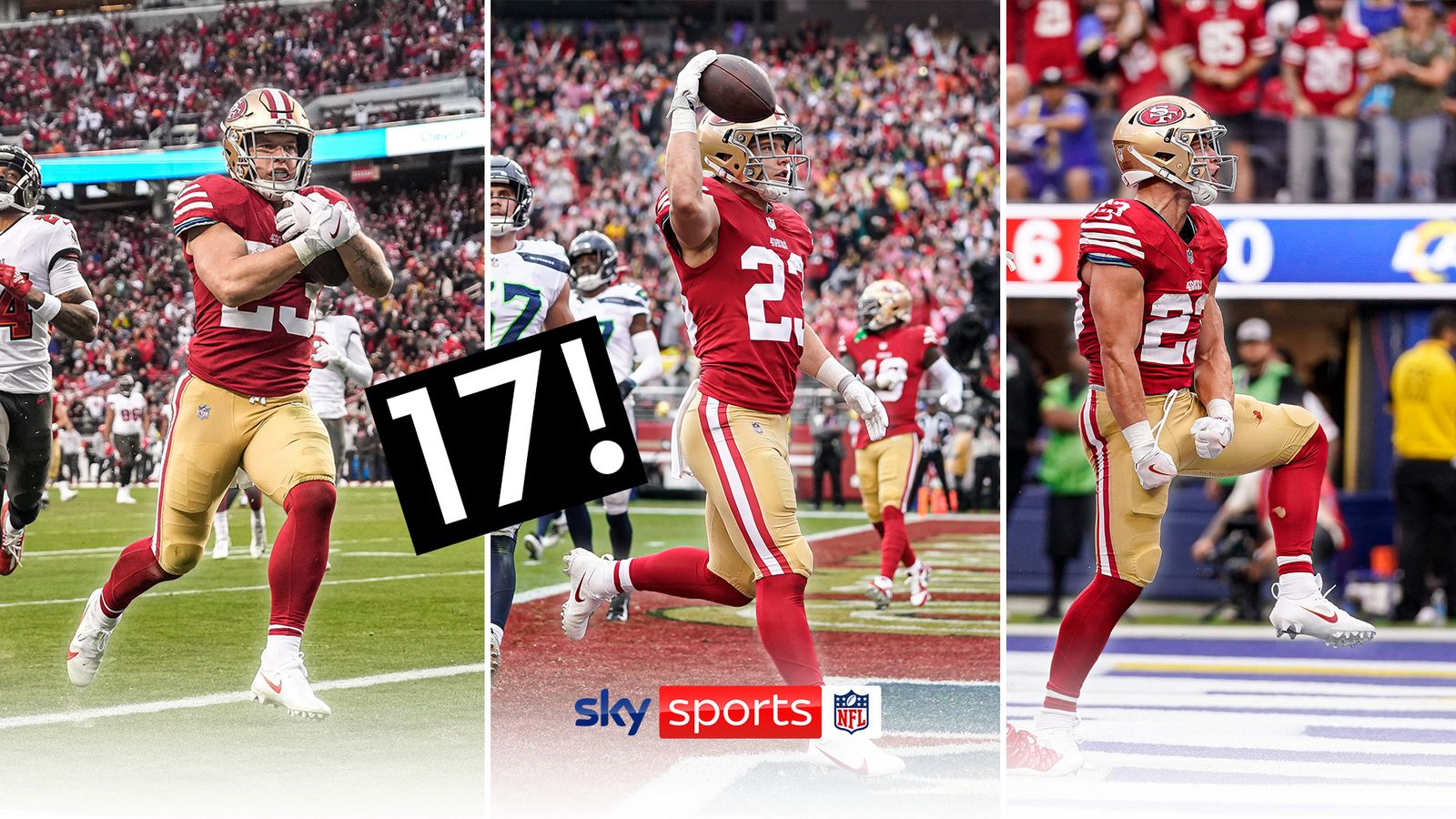Christian McCaffrey's 17-game touchdown streak! | NFL News | Sky Sports