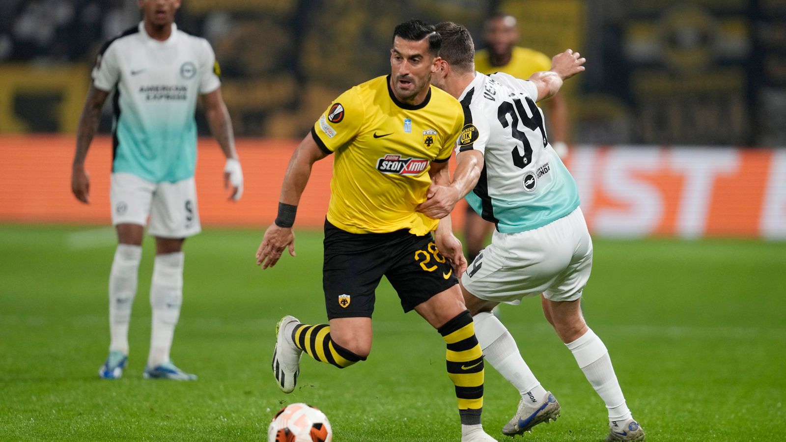 AEK Athens 0-1 Brighton: Joao Pedro's penalty sends Seagulls into ...