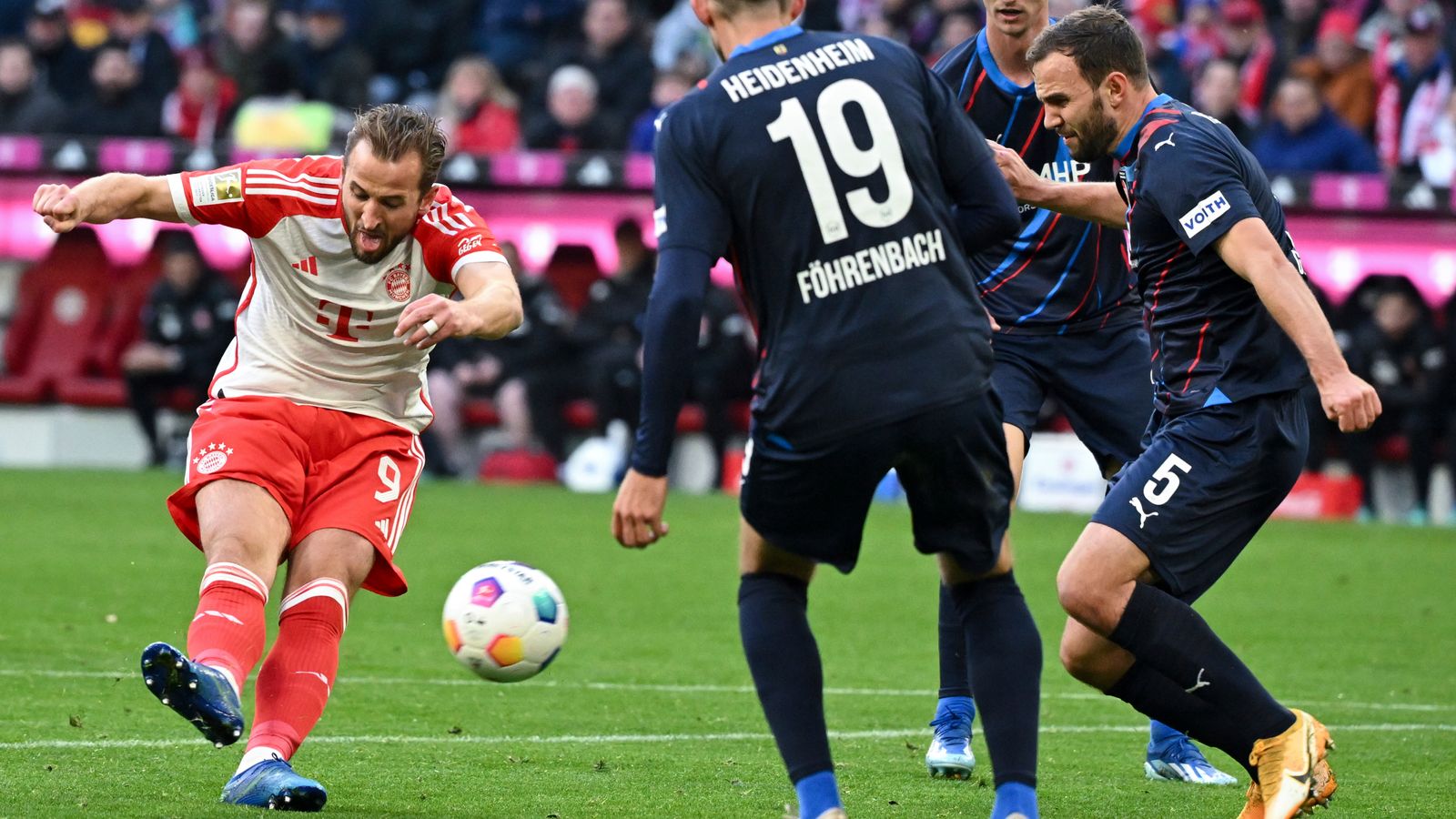 Bayern Munich 4-2 FC Heidenheim 1846: Harry Kane scores twice as Bayern go top of Bundesliga ...