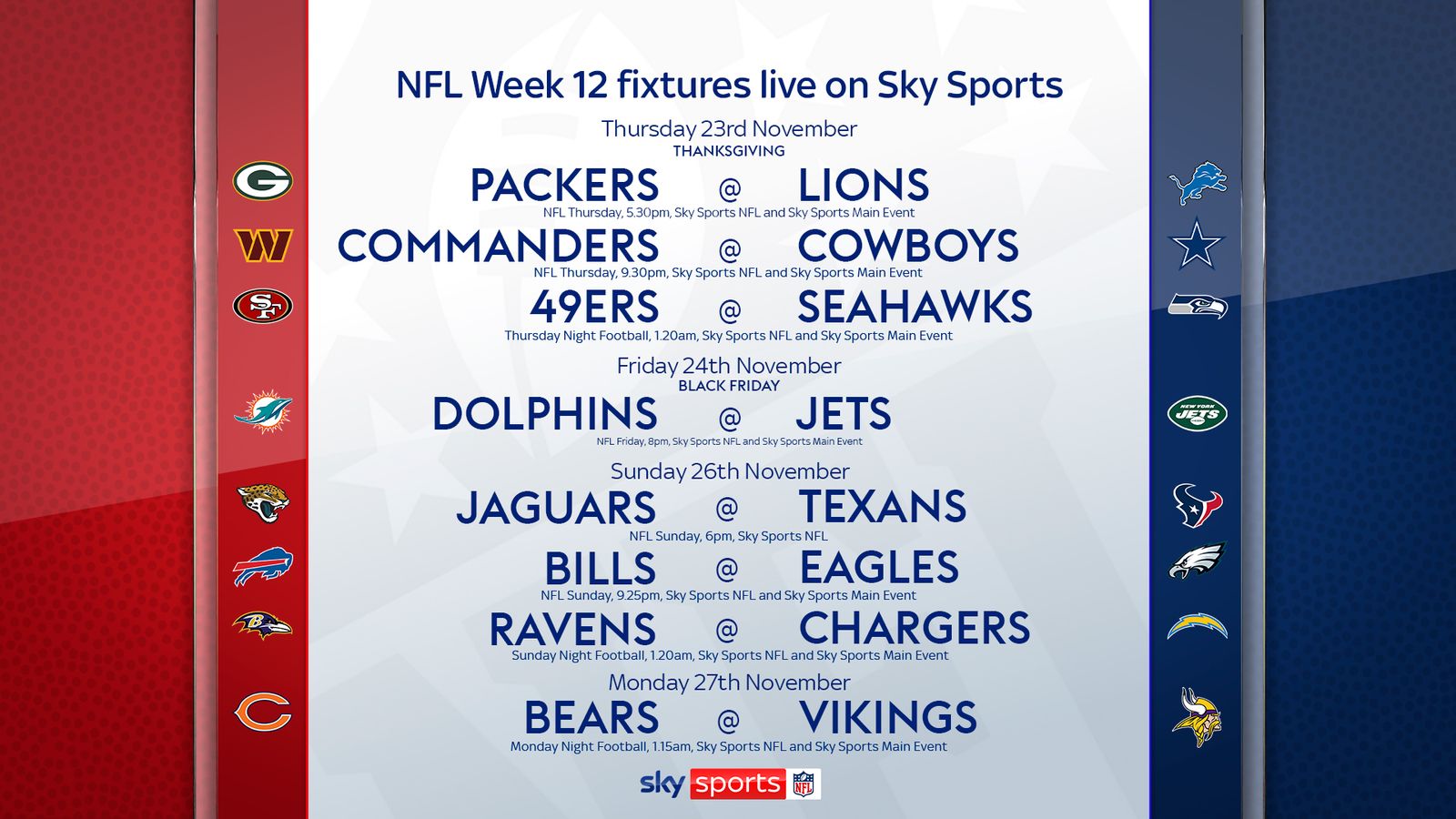 NFL Thanksgiving guide: A new Detroit Lions era, Matt Canada fired in ...